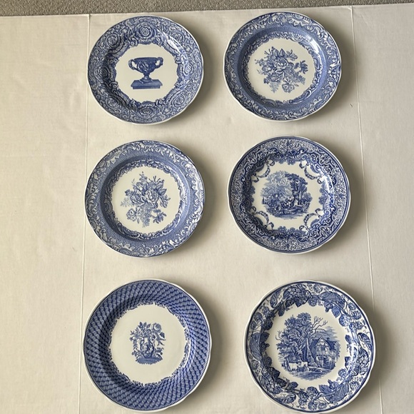 Spode | Dining | Spode Plates Set Of 6 Cobalt Blue And White | Poshmark